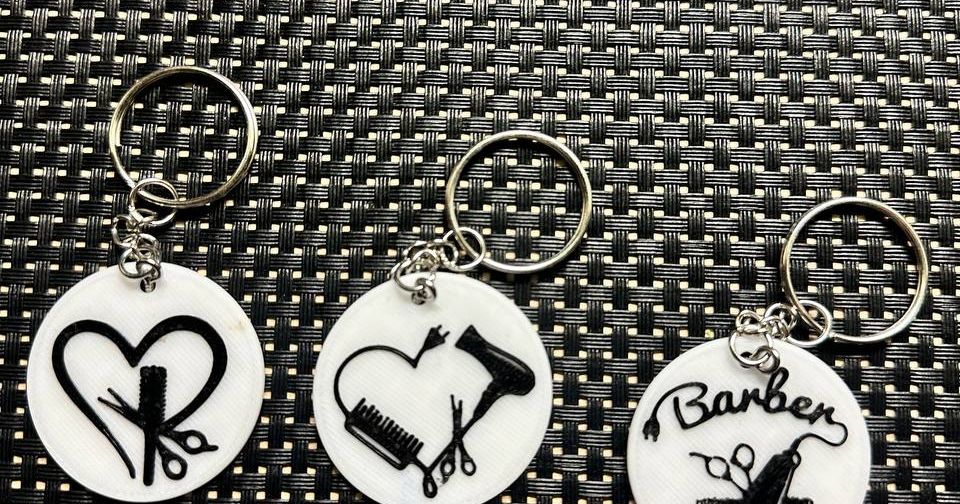 keychain hair cut by im.pietroo | Download free STL model | Printables.com