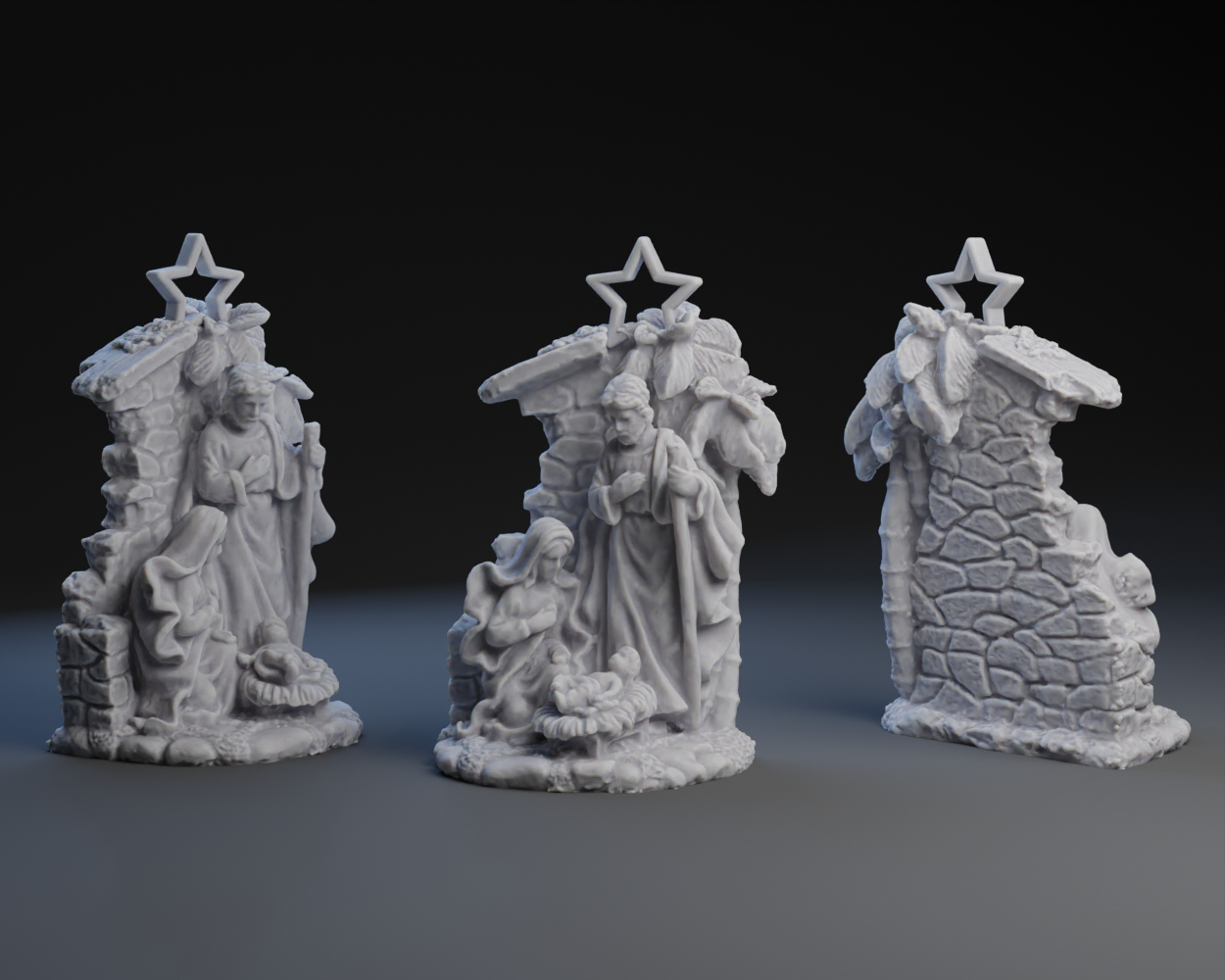 Nativity Ornament with Star Hanger. by Peter Farell | Download free STL ...