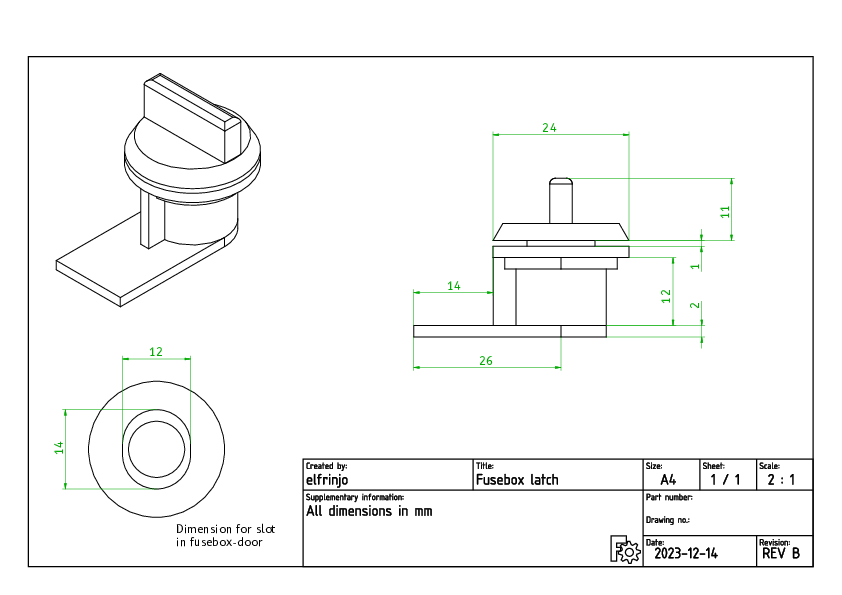 Fusebox Latch by elfrinjo | Download free STL model | Printables.com