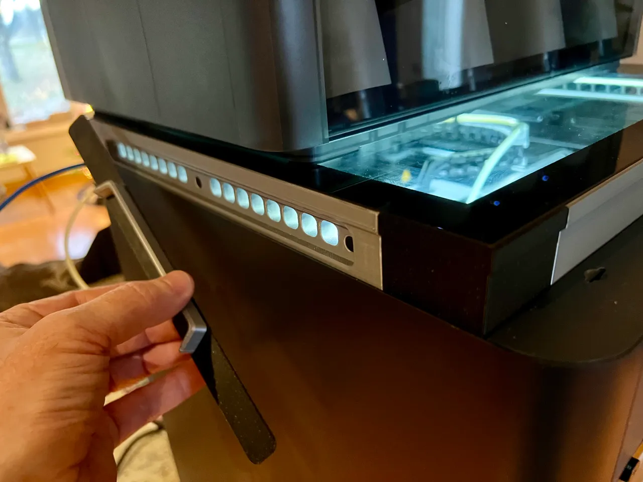 Bambu P1S/P1P/X1C Low profile Riser with ventilation and lighting by ...