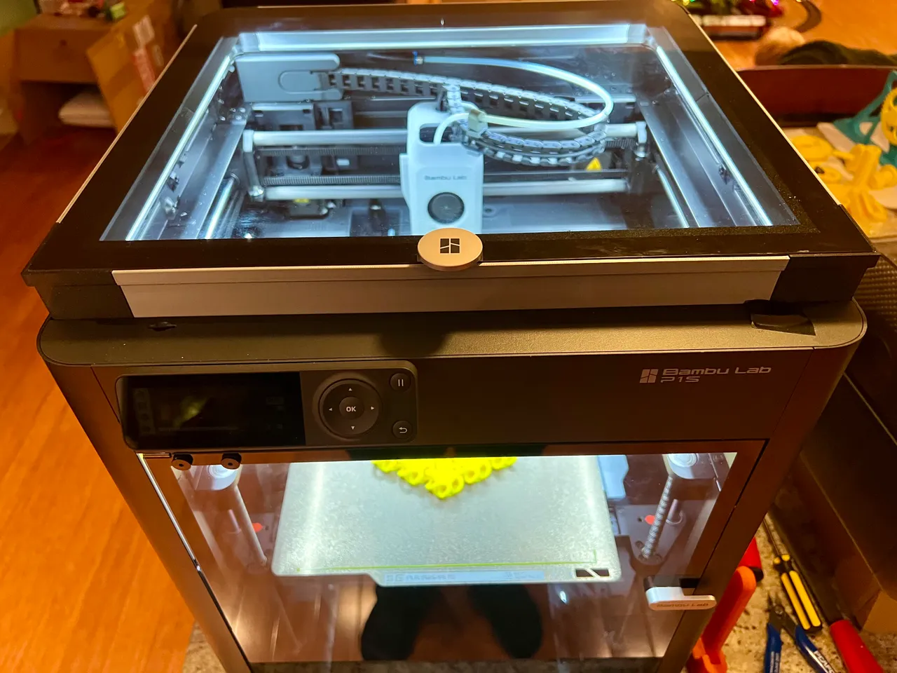 Bambu P1S/P1P/X1C Low profile Riser with ventilation and lighting by ...