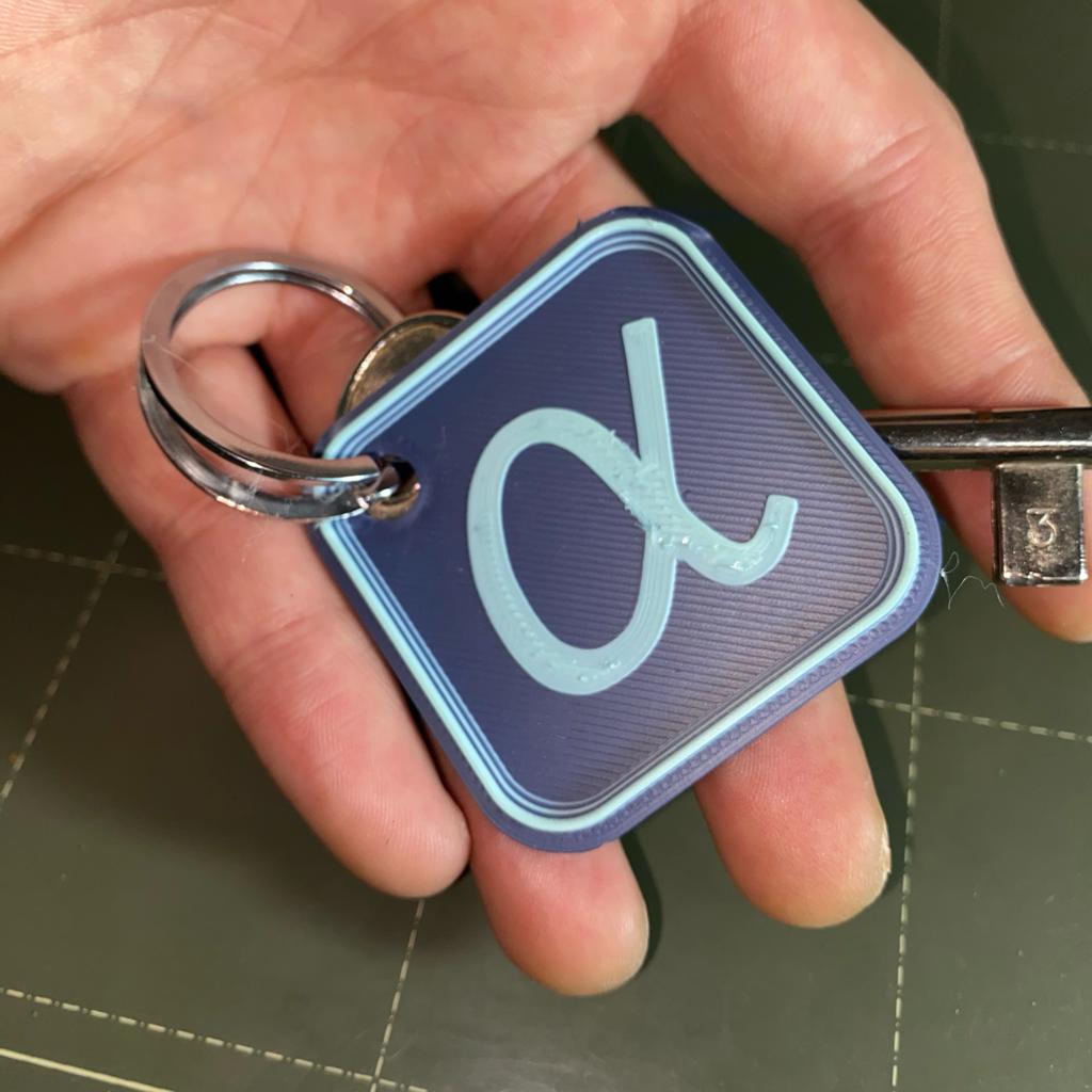 Alpha Keychain by 3esign | Download free STL model | Printables.com