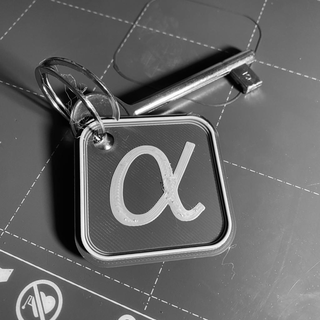 Alpha Keychain by 3esign | Download free STL model | Printables.com