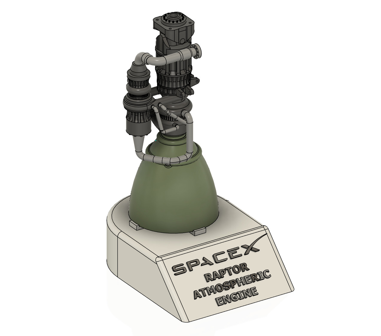 SpaceX Raptor atmospheric engine por Josefson | Descargar modelo STL ...