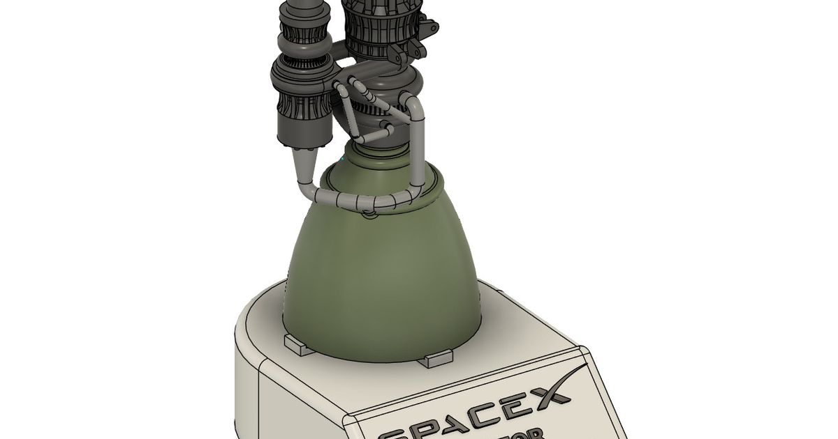 SpaceX Raptor atmospheric engine por Josefson | Descargar modelo STL ...