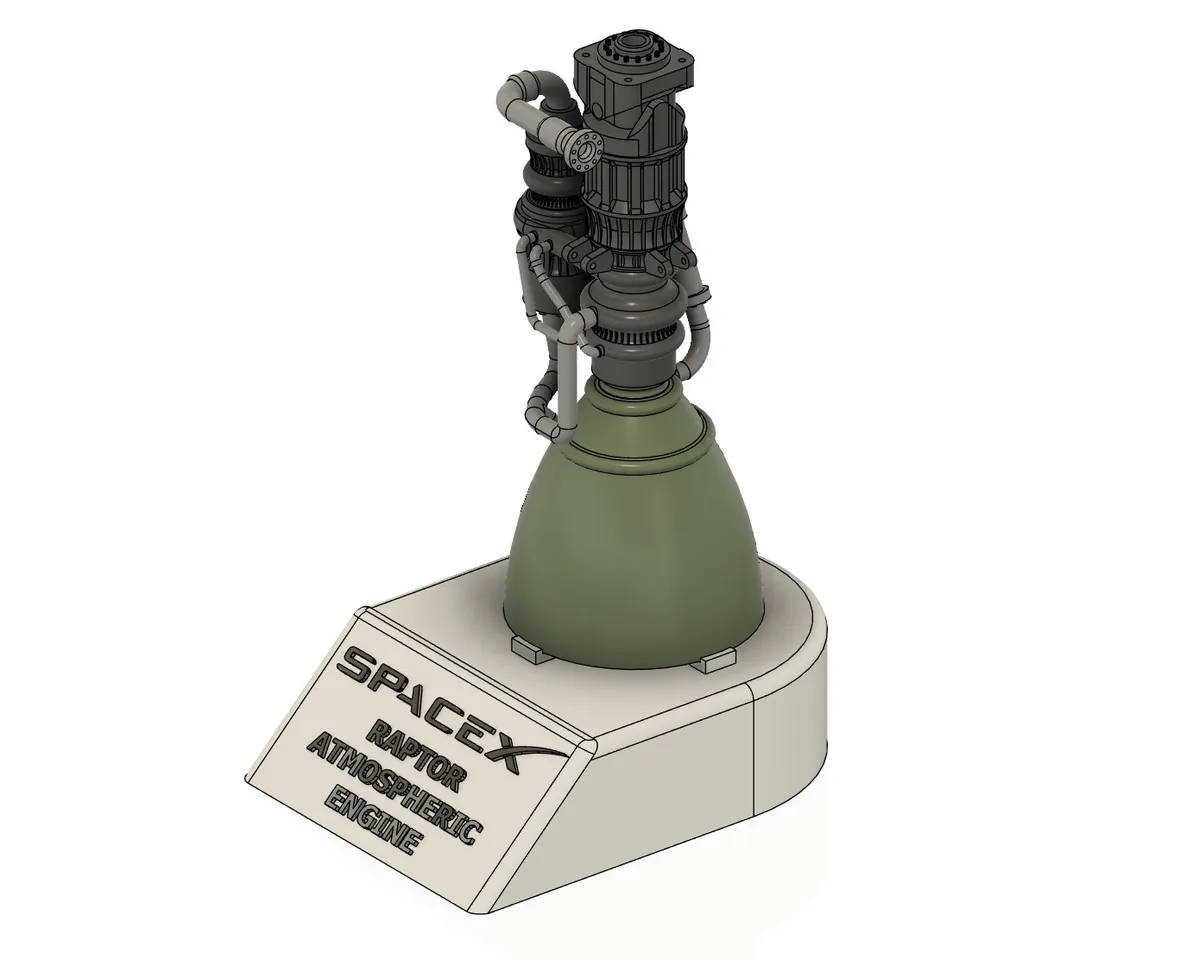 SpaceX Raptor atmospheric engine by Josefson | Download free STL model ...