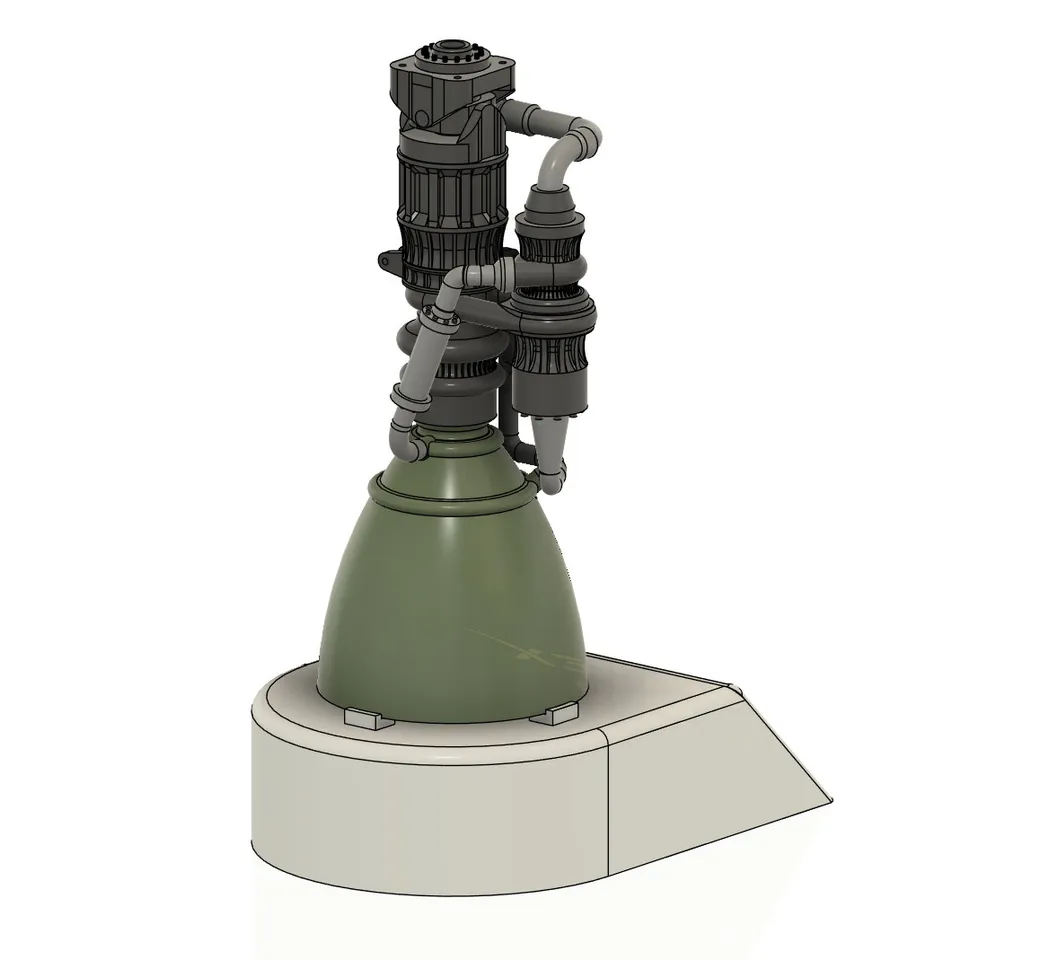 SpaceX Raptor atmospheric engine by Josefson | Download free STL model ...