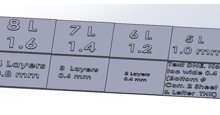 Layer and Text Thickness Test for Slicer and Printer by Seanoob ...