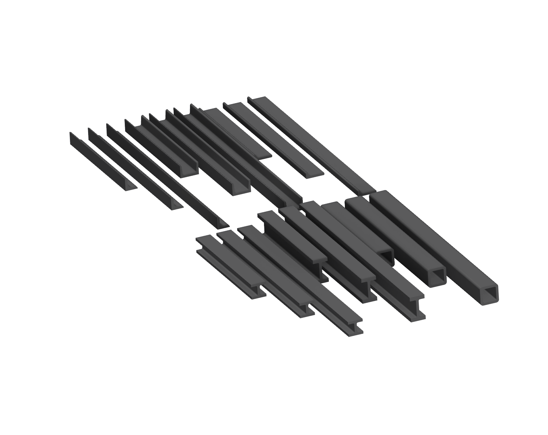 Steel Profiles illustration models by JAB | Download free STL model ...