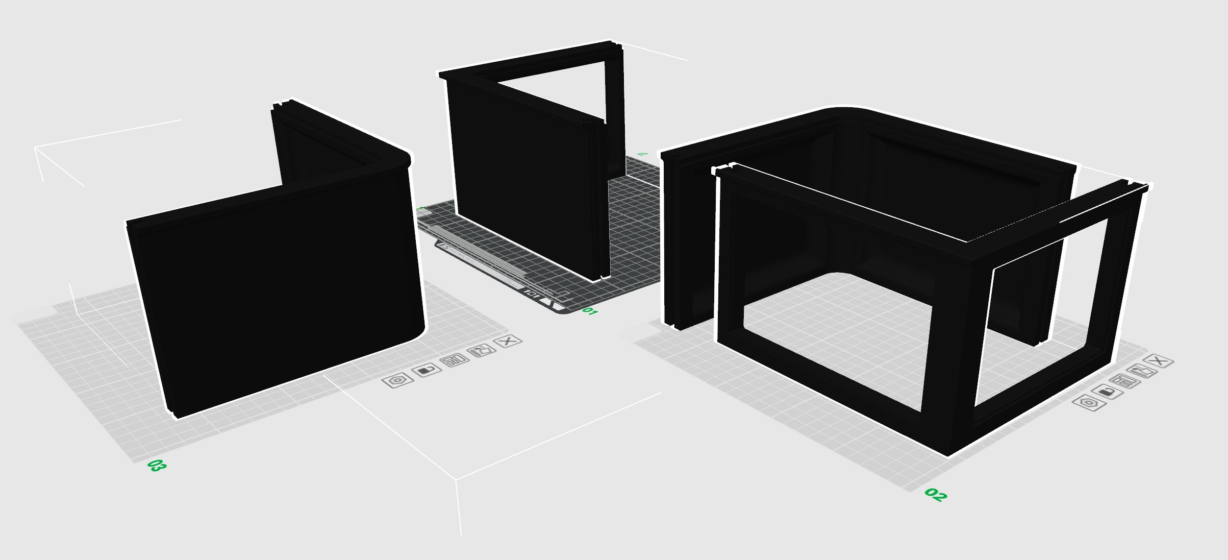 Bambu Lab X1 (Carbon) top cabinet-riser with 3 ventilation doors (1kg ...