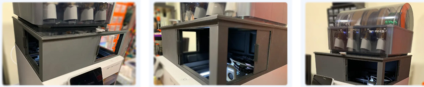 Bambu Lab X1 (Carbon) top cabinet-riser with 3 ventilation doors (1kg ...