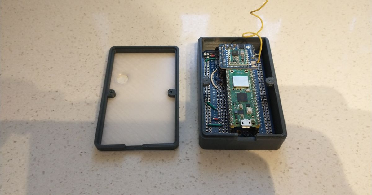 Enclosure for PicoW and RFM69HCW hosted on ElectroCookie PCB by languer ...