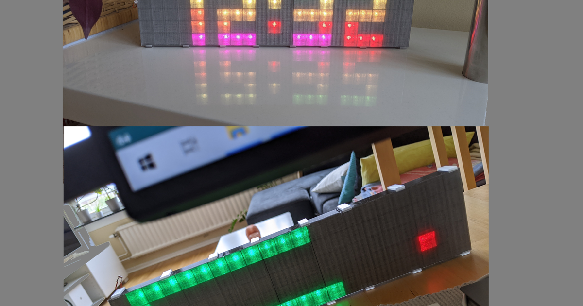 Shelf Led Clock (with Snake) by johboh | Download free STL model | Printables.com