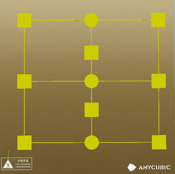 Anycubic Kobra 2 Pro Bed Level First Layer Calibration Squares and Brim ...