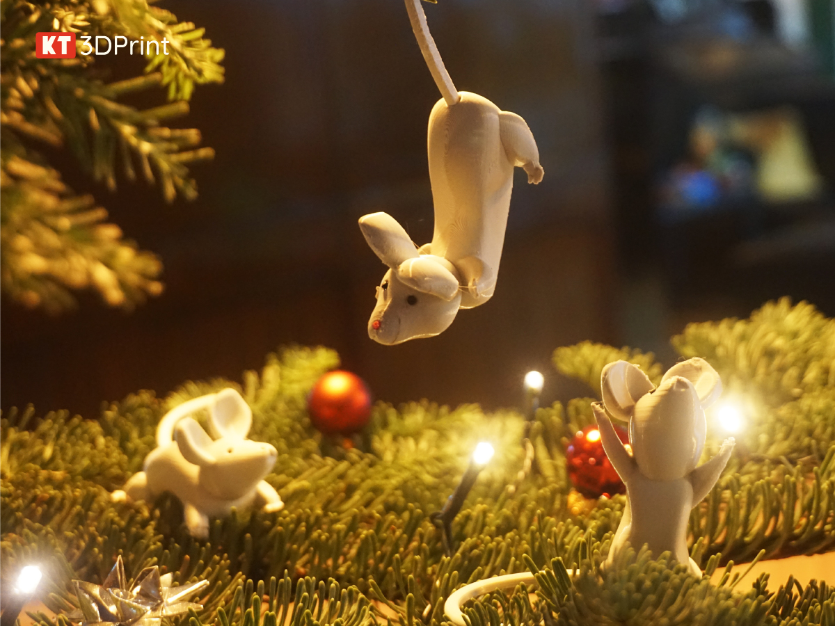 Lil mouse 2 - Christmas ornament, easy print by KT3Dprint | Download ...