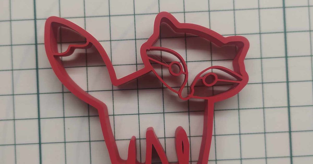Sweet Fox cookie cutter 1 by Ezojil | Download free STL model ...