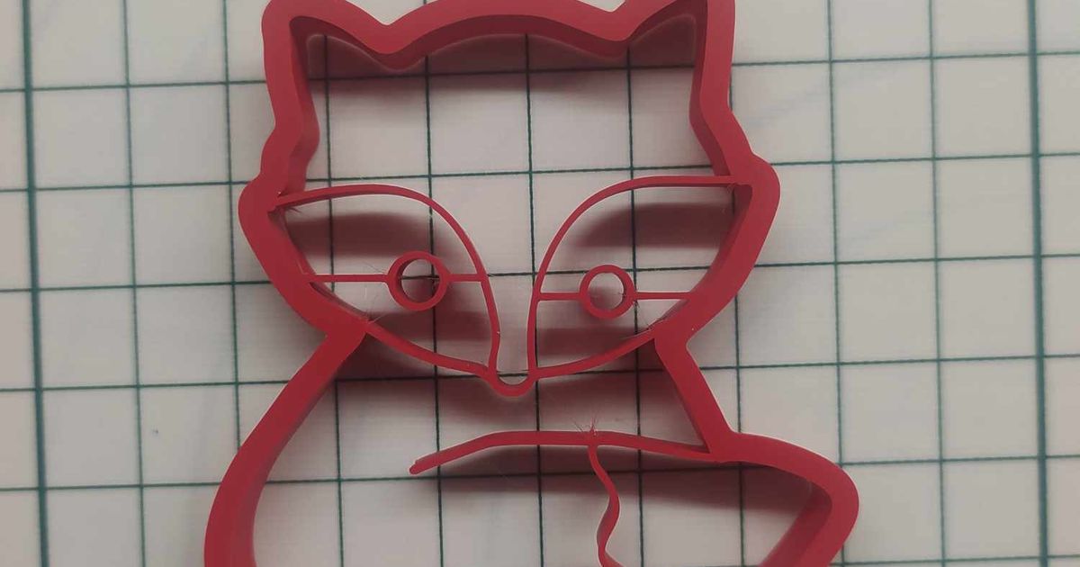 Sweet Fox cookie cutter 2 by Ezojil | Download free STL model ...