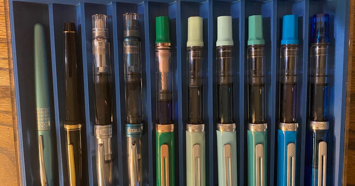 Fountain Pen Tray for Muji storage by Greg Clancy | Download free STL model | Printables.com