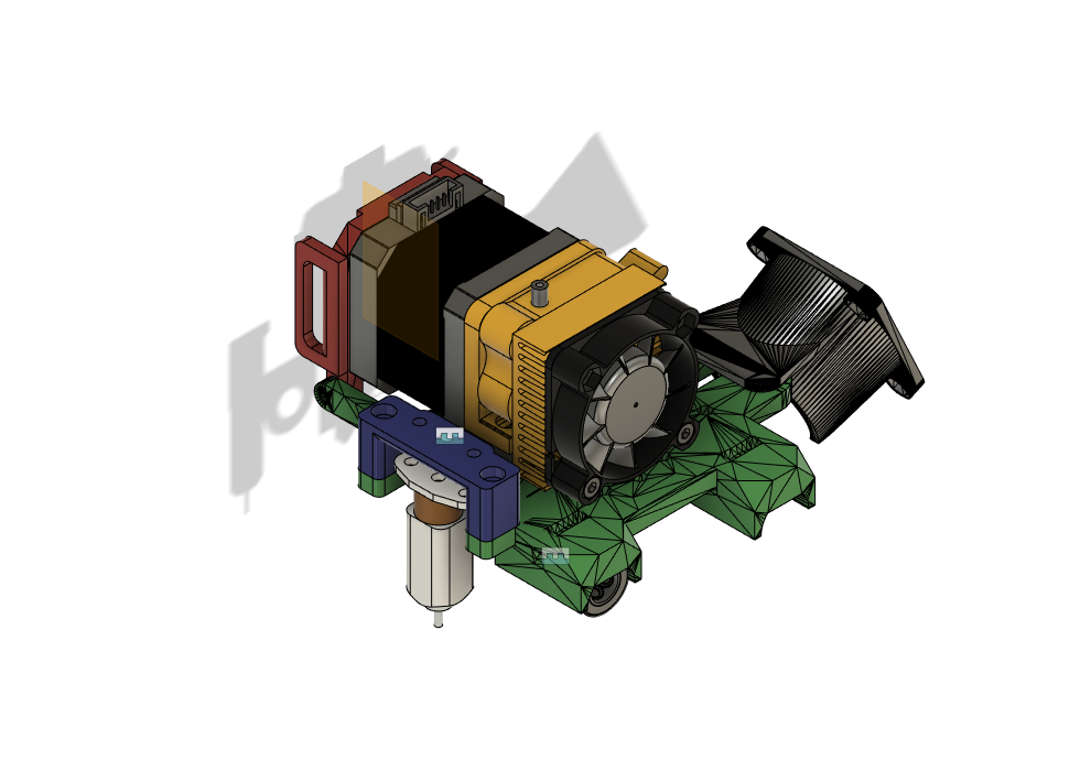 Reprap i2 MK8 Extruder and BLTouch X Carriage by killowatt | Download ...