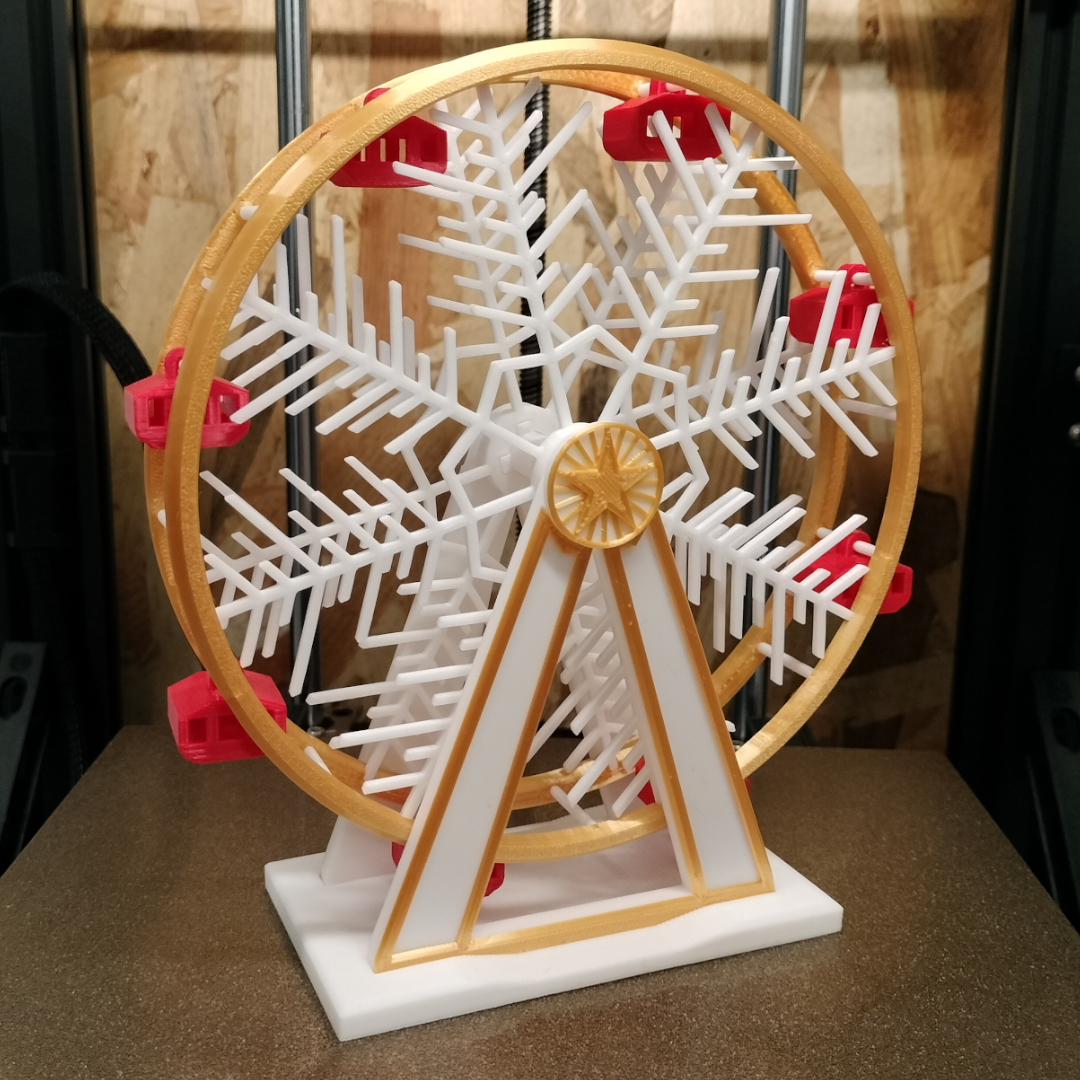 Snowflake Ferris Wheel by superjd | Download free STL model ...
