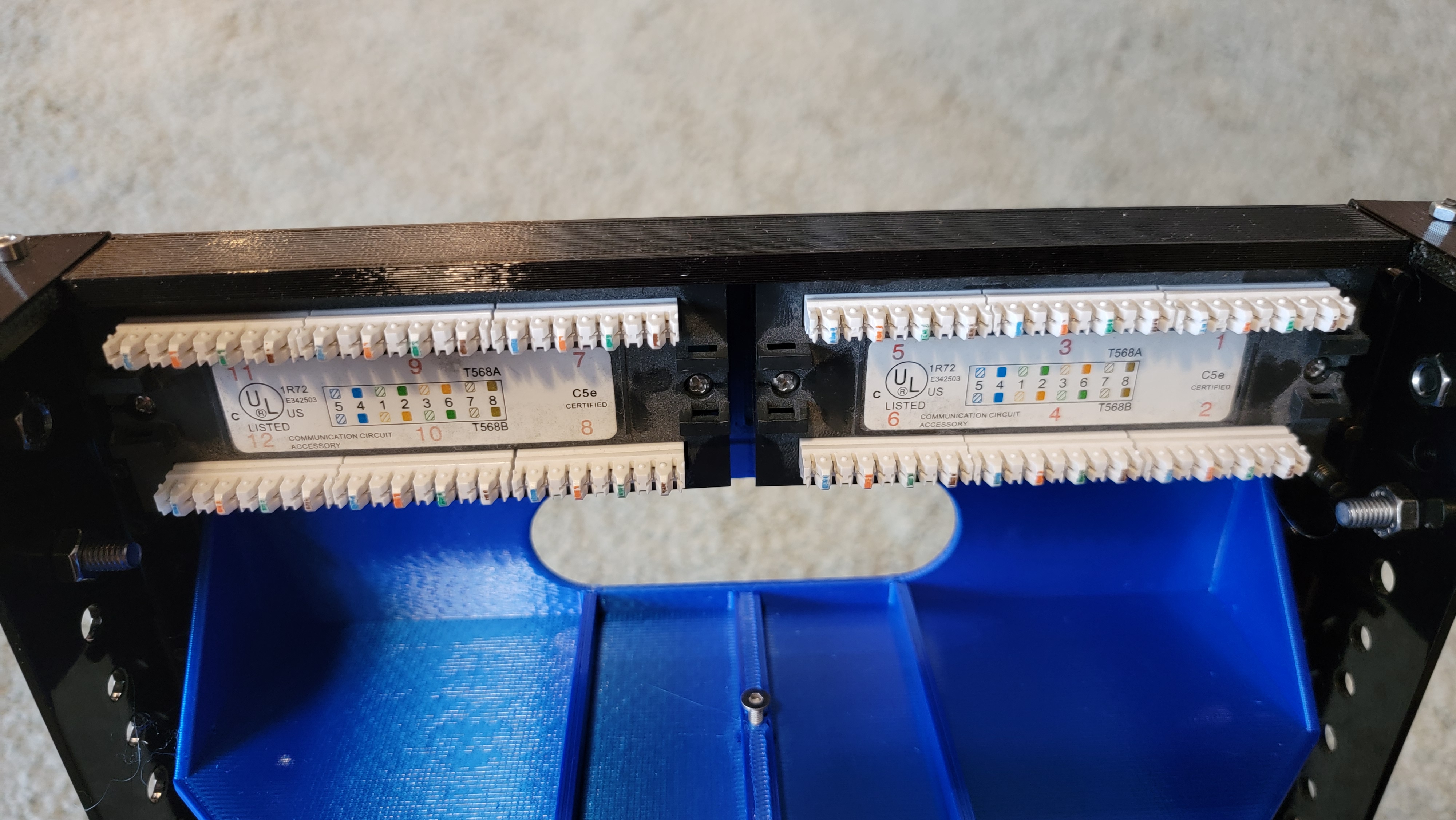 19in to 10in 12port patch panel conversion plate by Brian Berkley ...