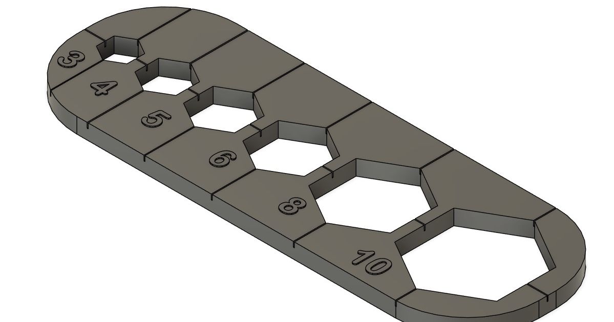 hexagon template by Domak | Download free STL model | Printables.com