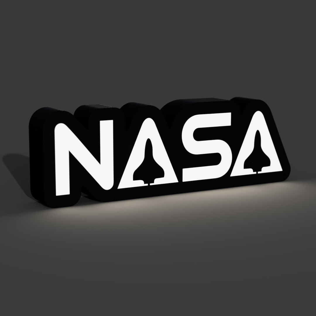 Nasa Special Edition Lightbox LED Lamp by braga3dprint | Printables Store