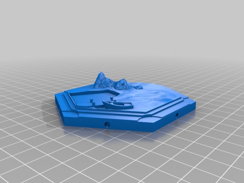 Catan terrain tiles, modified for cylindrical magnets by ppaukstelis ...