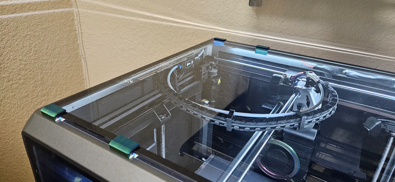 CREALITY K1 & K1 MAX glass Top Lid Riser & Slider clips by LTek ...