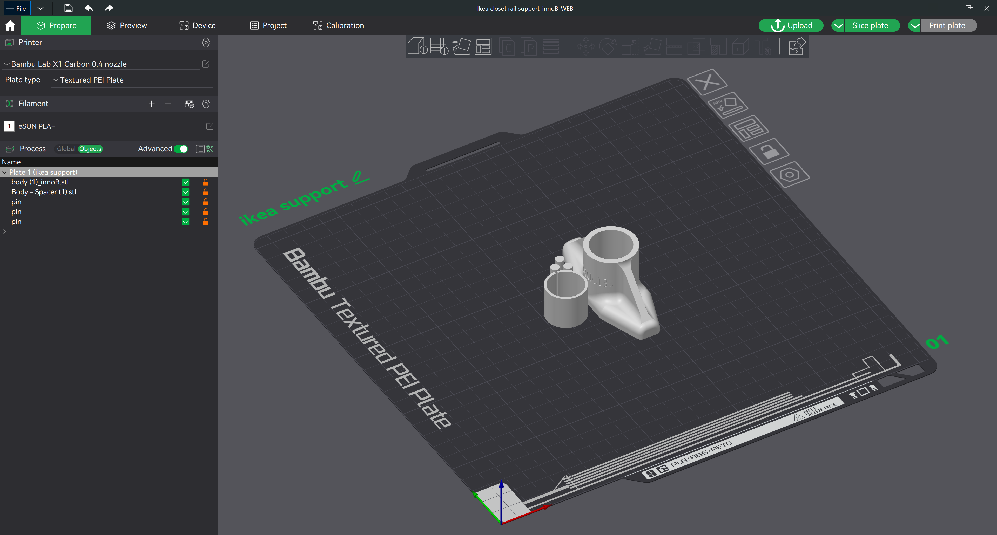 Ikea pax rod support by TAGH3R | Download free STL model | Printables.com