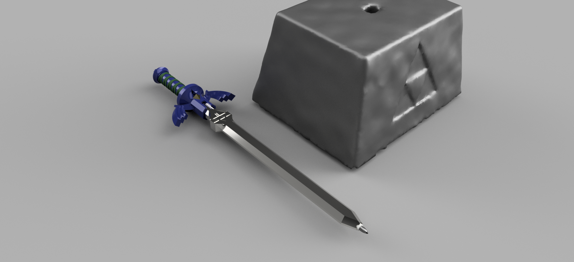 Master Sword Pen and stone base by Dsk001 | Printables Store