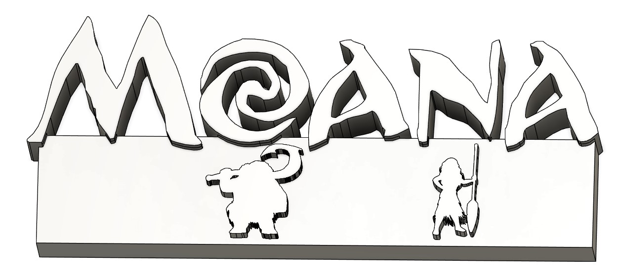 Moana Sign by Narack | Download free STL model | Printables.com