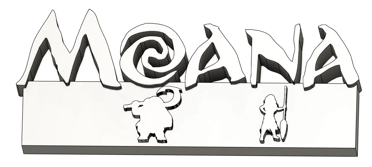 Moana Sign by Narack | Download free STL model | Printables.com