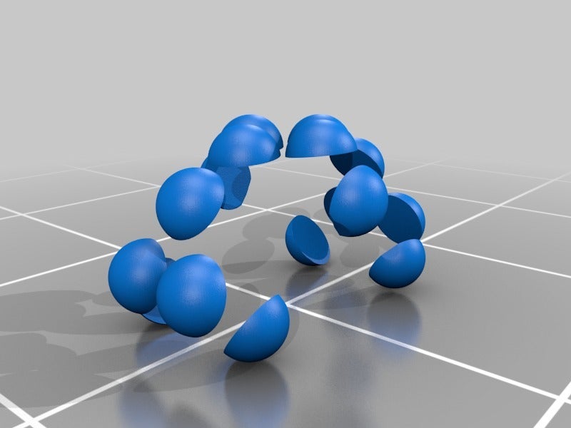 CPK molecule, for quad extrusion by ppaukstelis | Download free STL ...