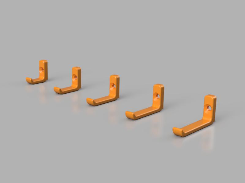 Hook set for the Honeycomb storage wall (HSW) by ORM | Download free STL model | Printables.com