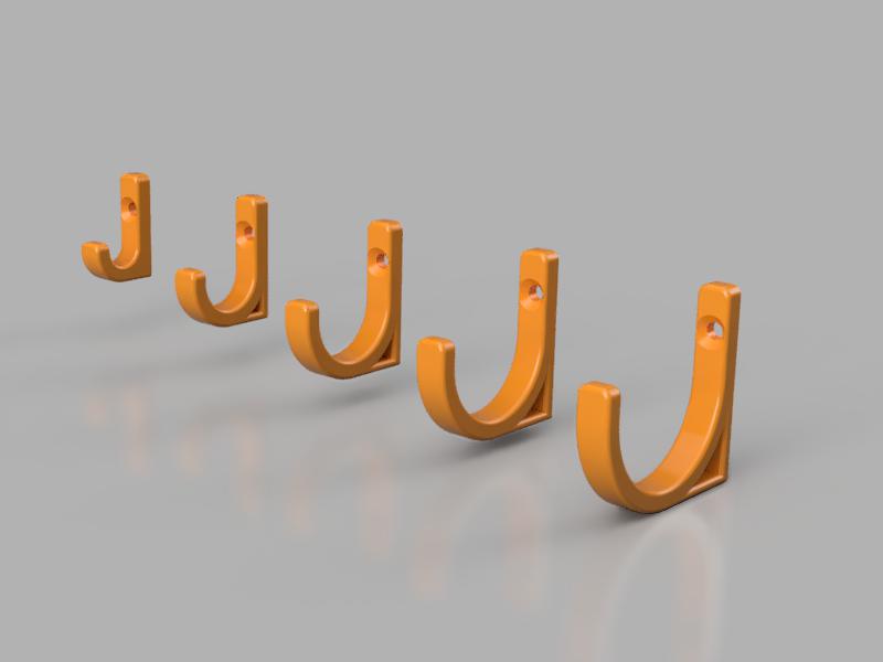 Hook set for the Honeycomb storage wall (HSW) by ORM | Download free STL model | Printables.com