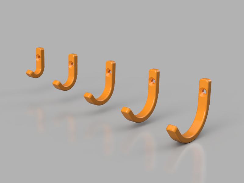 Hook set for the Honeycomb storage wall (HSW) by ORM | Download free ...