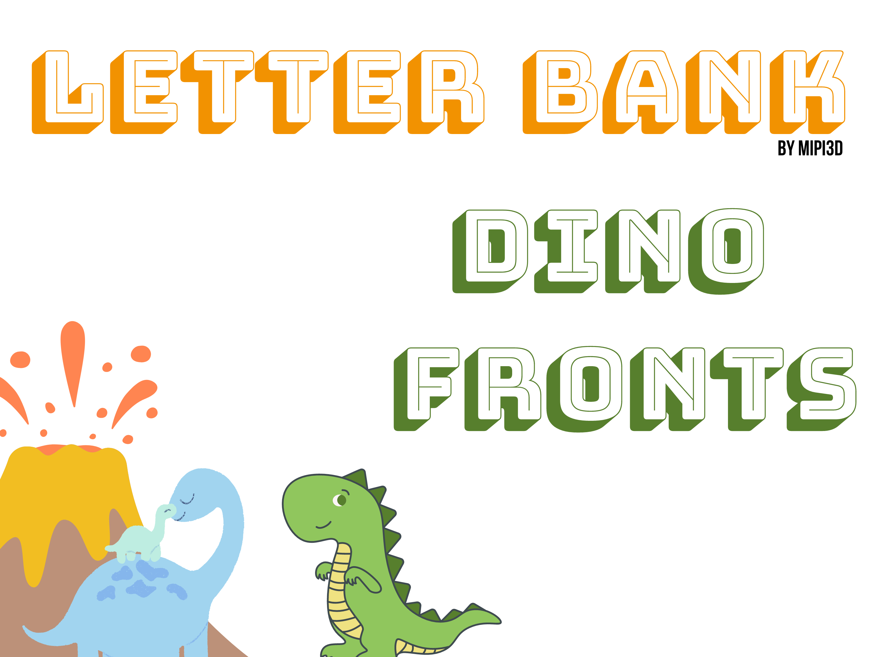 Piggy Bank - Dino Front Covers - MIPI3D PIGGY BANK ALPHABET FOR KIDS by ...