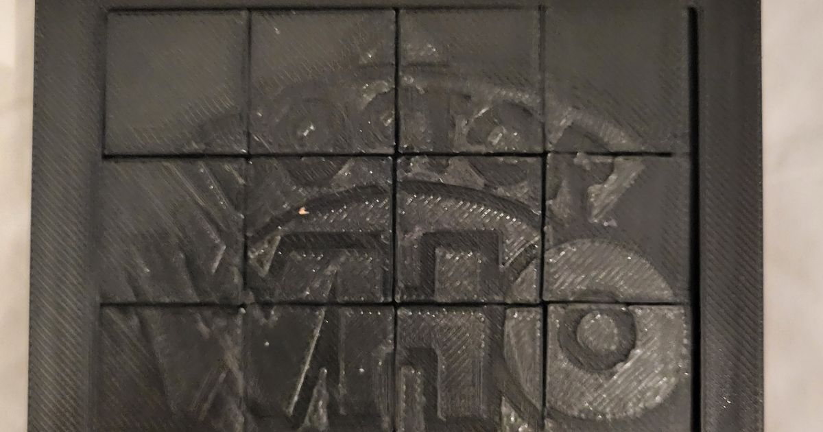 Slide puzzel Dr Who by BS Creations | Download free STL model ...