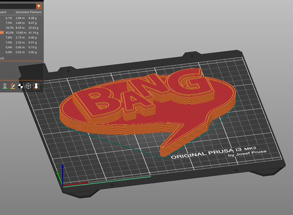 BANG Sign Comic Style with optional Magnets (20x5mm) by MAKERTEAM ...