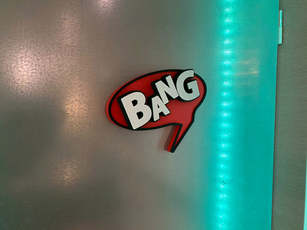 BANG Sign Comic Style with optional Magnets (20x5mm) by MAKERTEAM ...