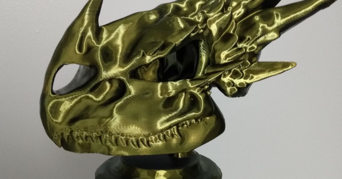 Dragon Skull Stand Trophy Base by Drakorex | Download free STL model ...