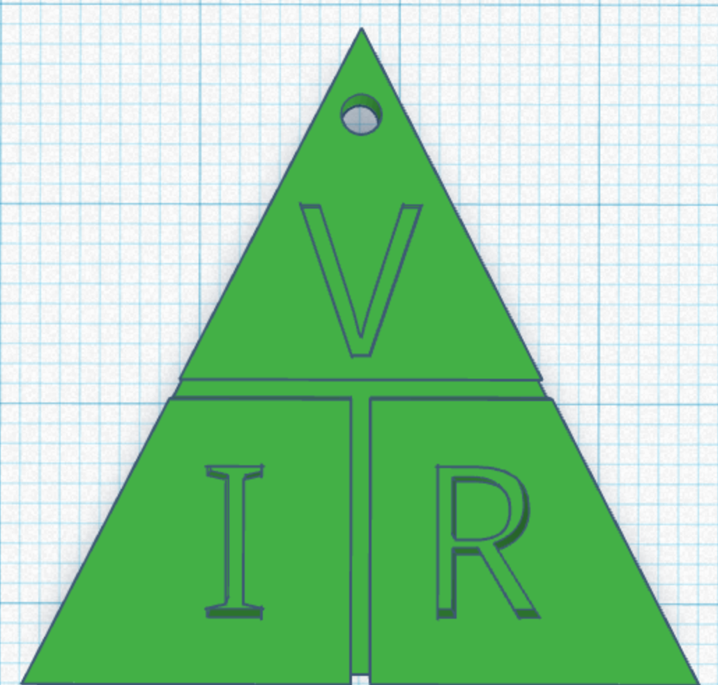 Ohms Law Triangle Key Chain by cellly | Download free STL model ...