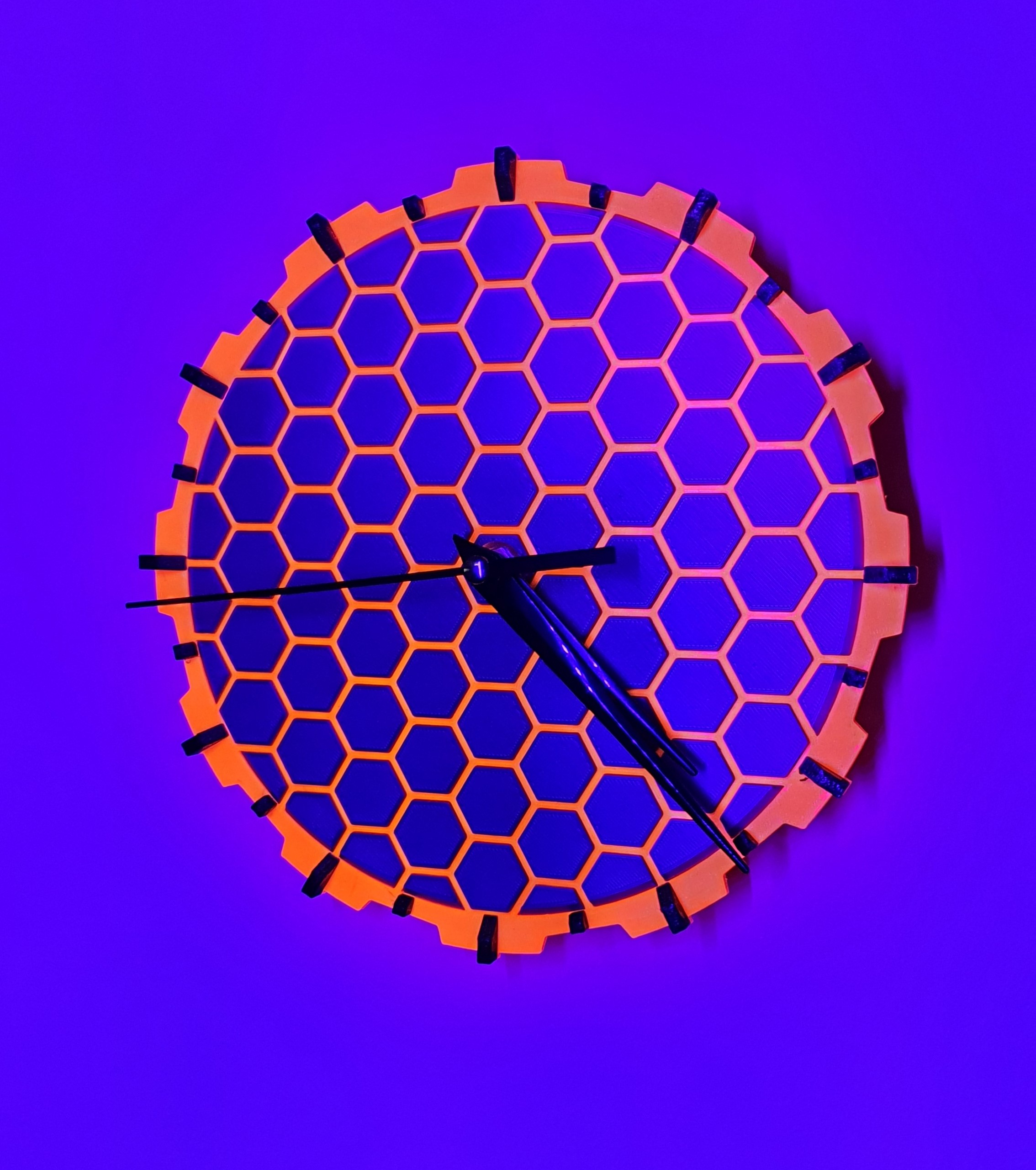 Hexagon wall clock by Boogie | Printables Store