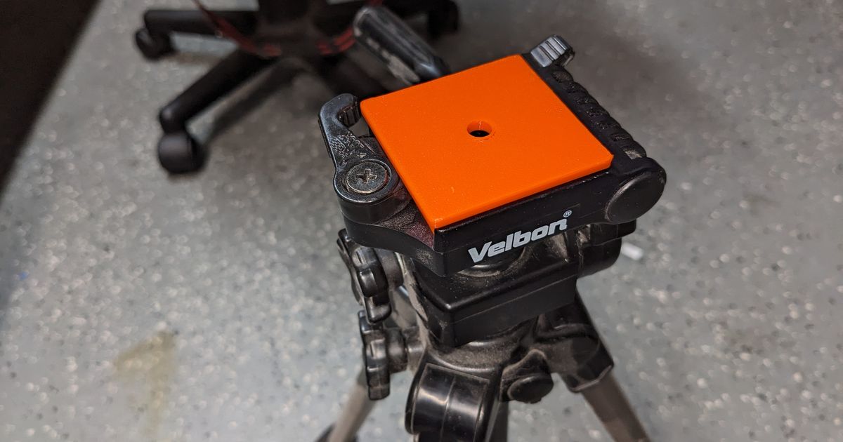 Quick Release Plate for Velbon Tripod by kaje | Download free STL model ...