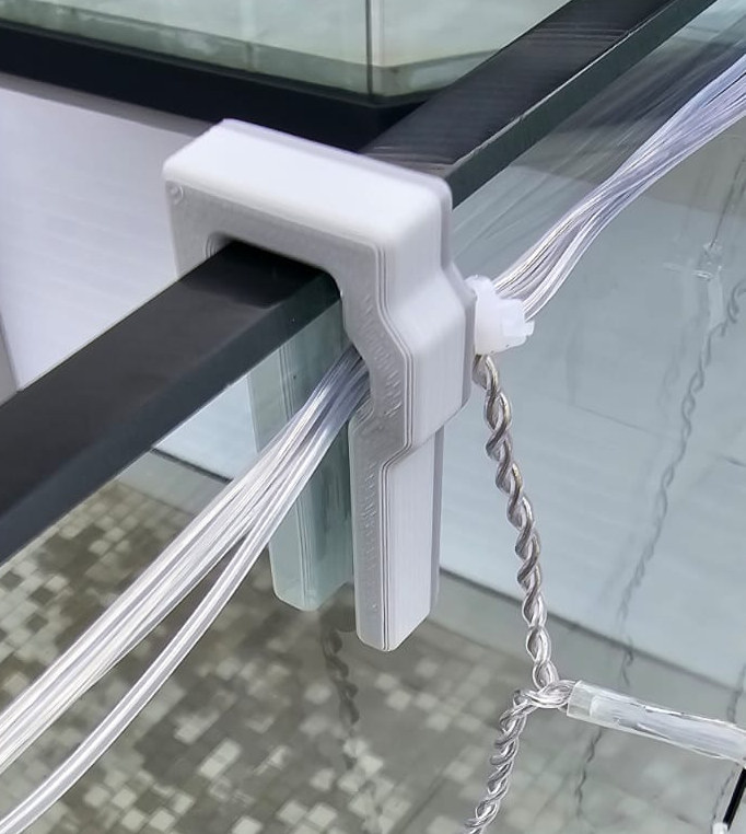 Fairy light clip for 12 mm glas balustrade by NelisW | Download free ...