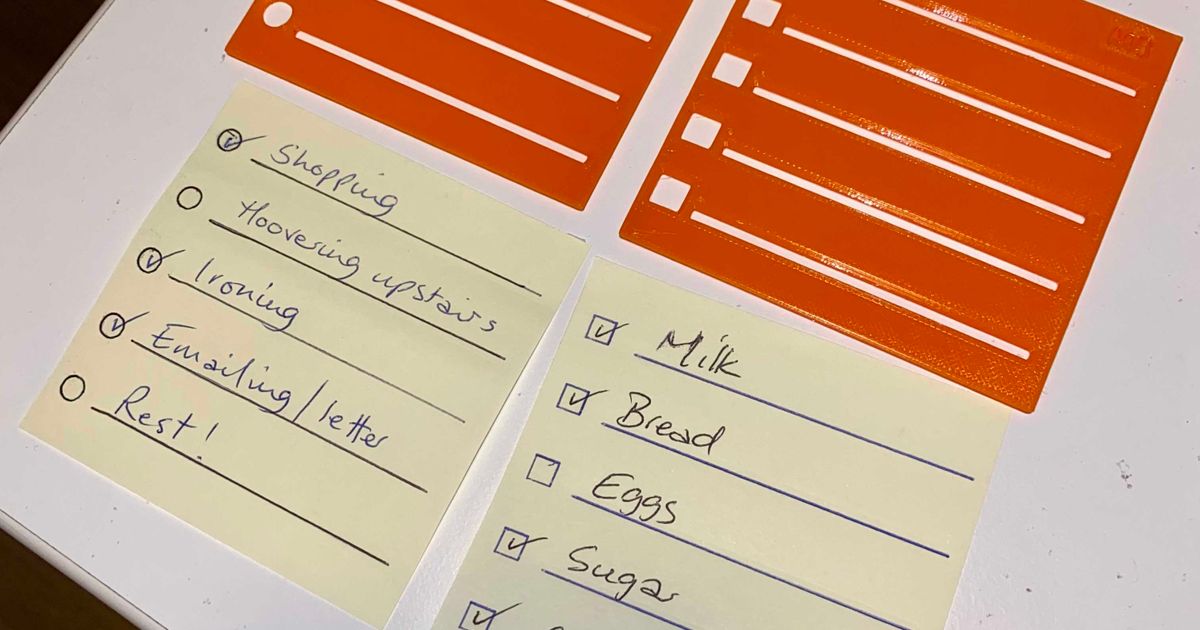 Note 77mm Checklist Stencil Circle & Square by Martin | Download free ...