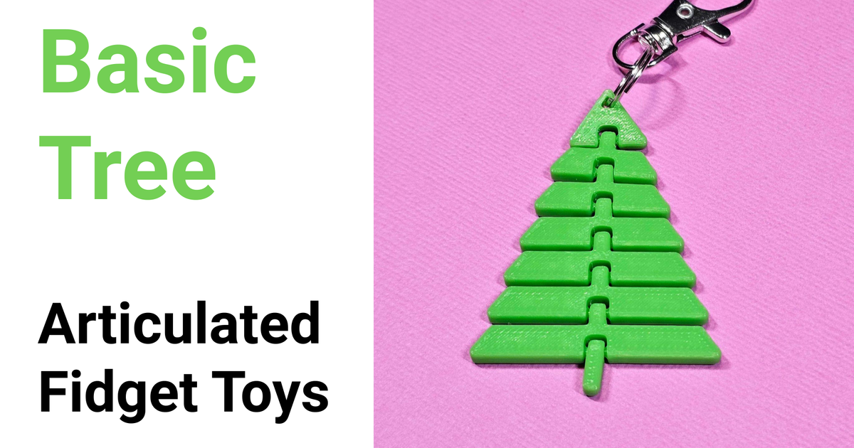 Articulated tree | Cute flexi fidget toy / keychain by Karen Chau ...