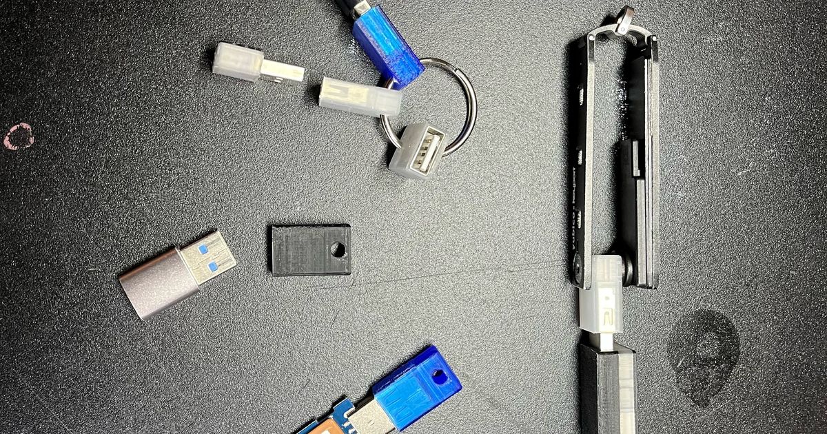 Key Chain USB-A Port Dongle Key Chain por evodefense | Descargar modelo ...
