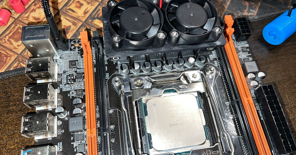 VRM fan cooler for aliexpress Qiyida X99 ED4 board - V2 by jon ...